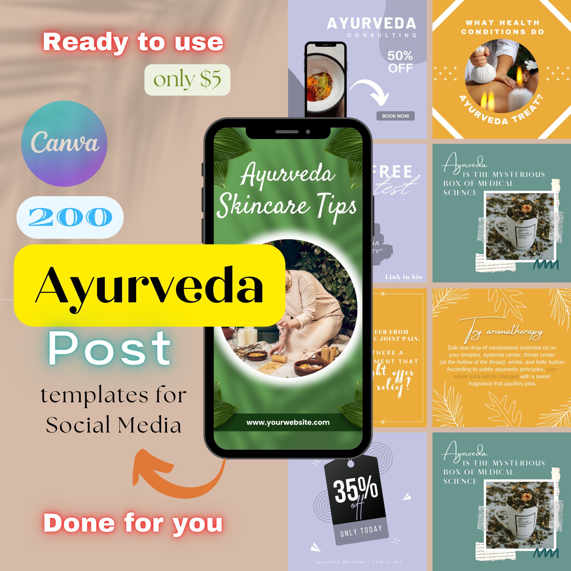 200 Ayurveda Templates for Social Media, Ayurveda Templates Instagram ...