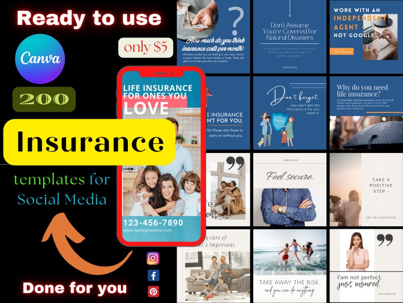 200+ Life Insurance Templates | Insurance Agent Instagram Posts | Life ...