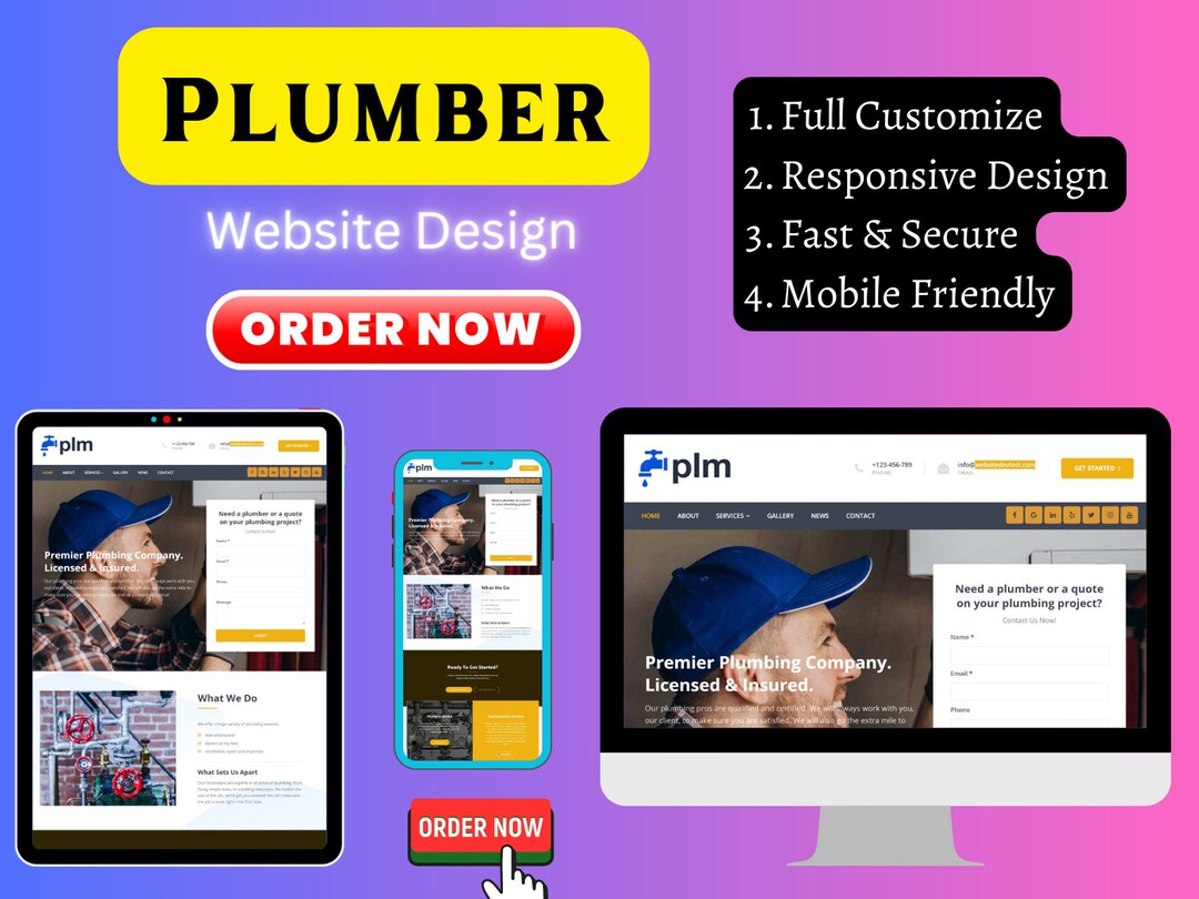 Plumbing Website Design| Plumber Website| Construction Website ...