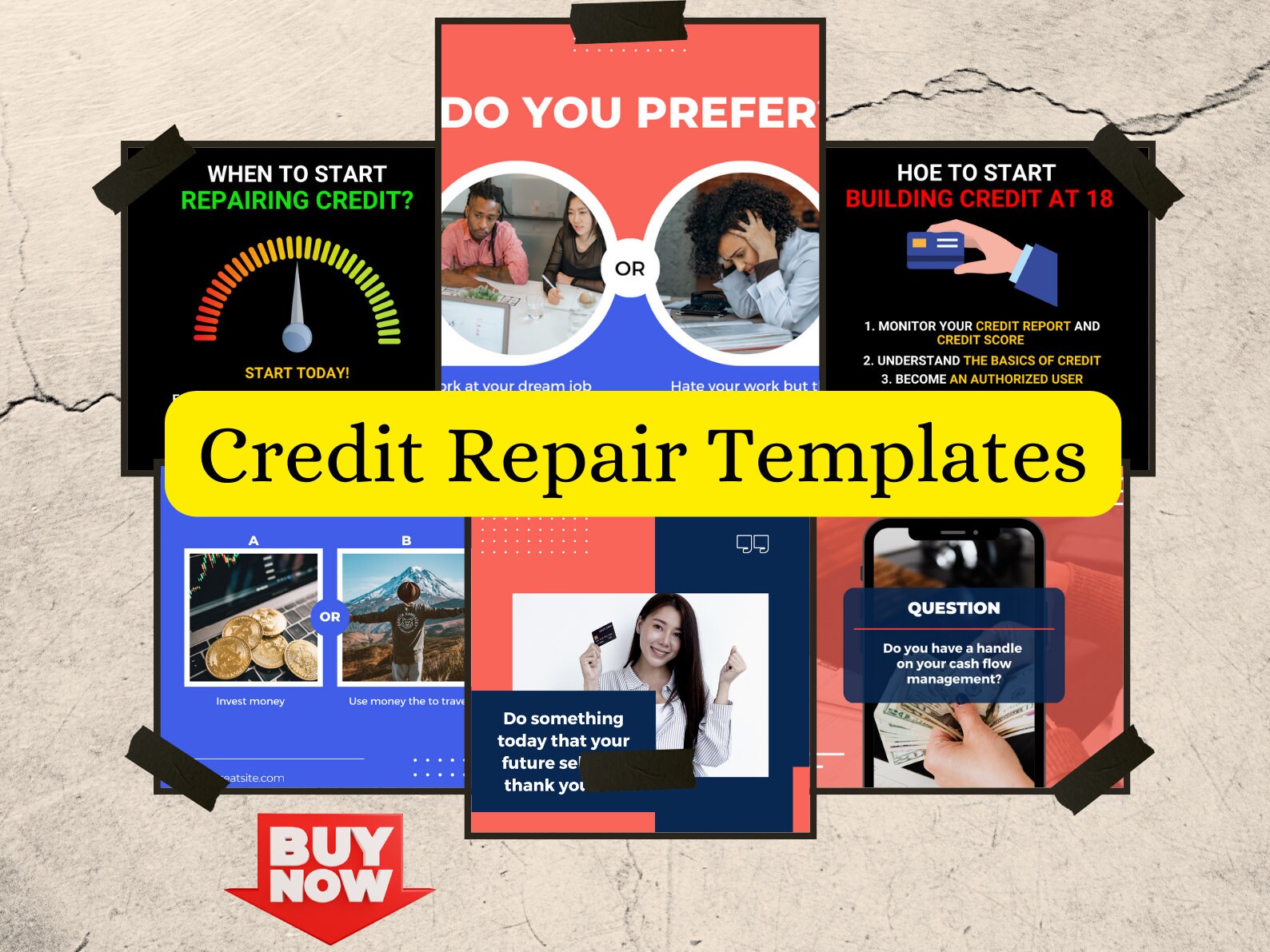 450+ Credit Repair Instagram Post Templates| Credit Repair Tips| Credit ...