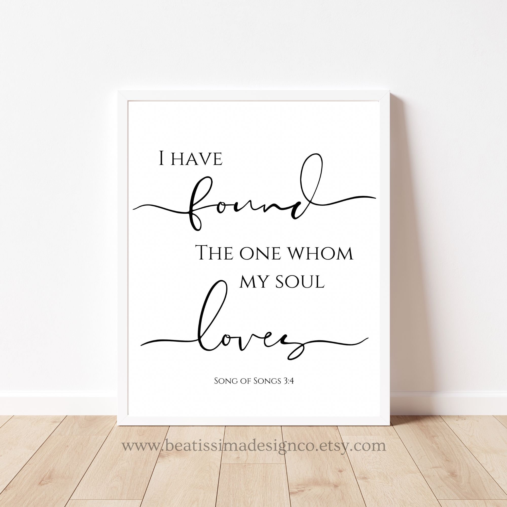 Printable I Have Found the One Whom My Soul Loves Instant Download ...