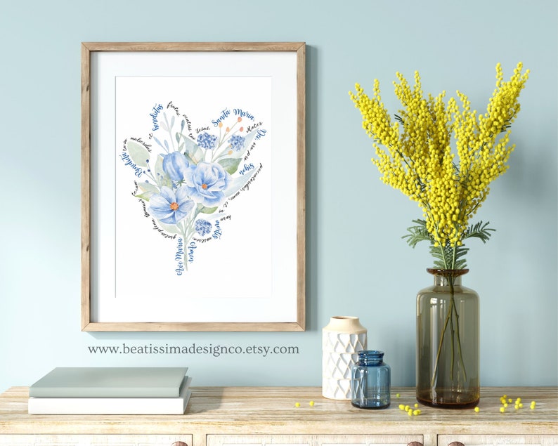 Printable Ave Maria Wall Art, Hail Mary Latin Catholic Prayer Instant ...