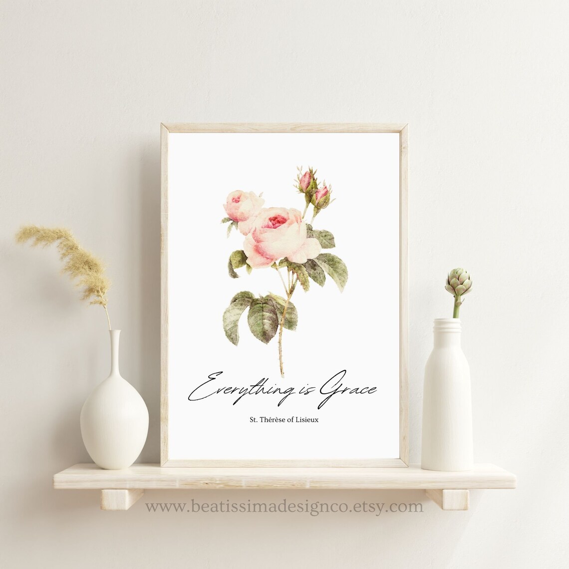 Everything is Grace Printable Wall Art St. Therese of Lisieux Quote ...
