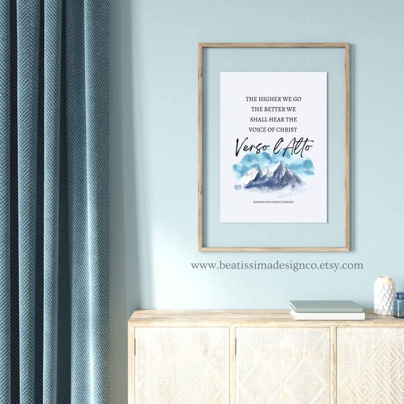PRINTABLE Pier Giorgio Frassati Verso L'alto Quote Catholic Art Digital ...
