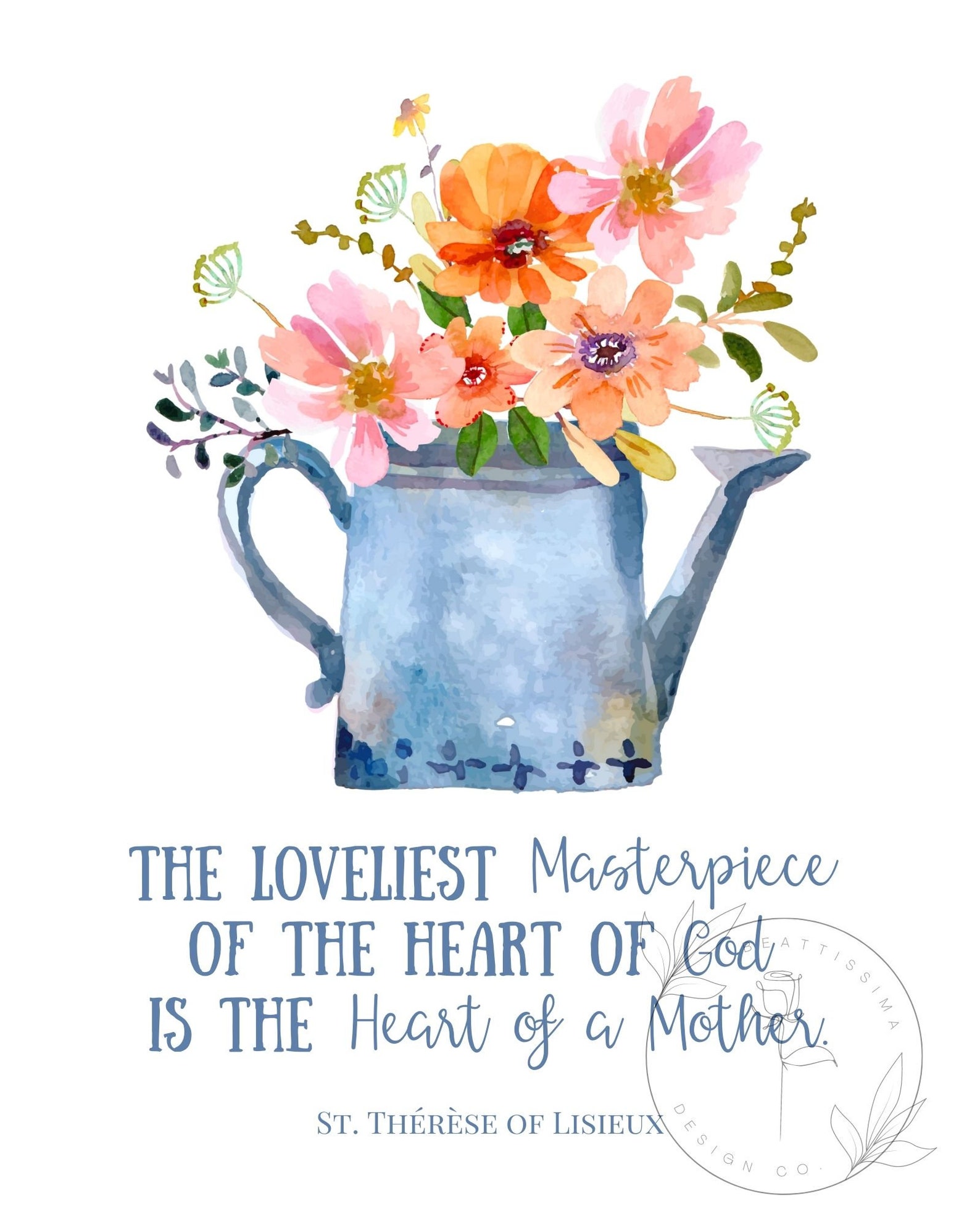 PRINTABLE St. Therese of Lisieux Quote Heart of a Mother Quote ...