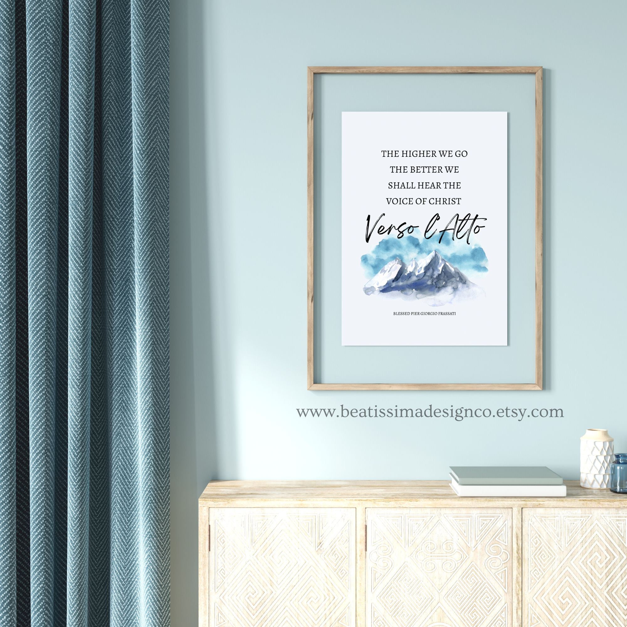 PRINTABLE Verso L’alto Art Print Pier Giorgio Frassati Quote Wall Art ...