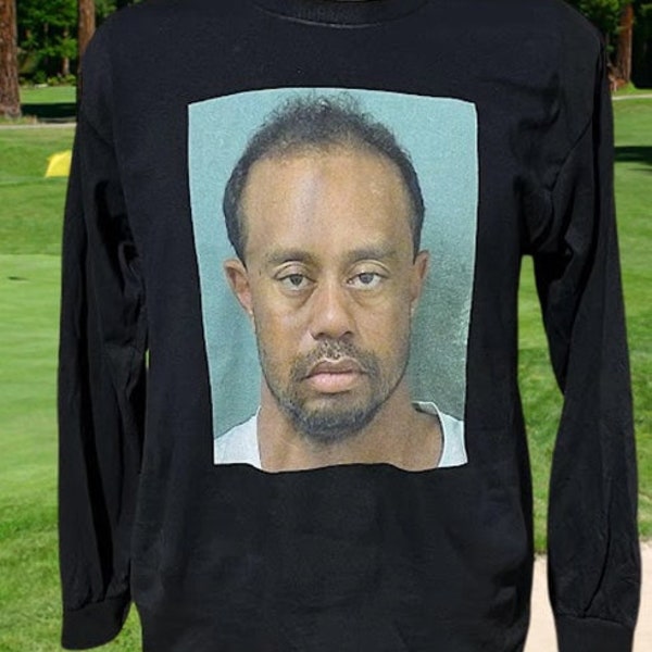 Tiger Woods Mugshot Shirt - Etsy UK