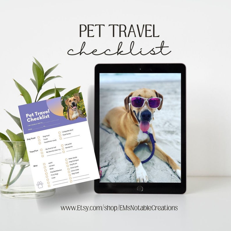 Dog Planner Travel Checklist - Etsy