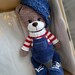 Plush Teddy Bear for Boy Cuddly Toy for Newborn Cute Welcome - Etsy