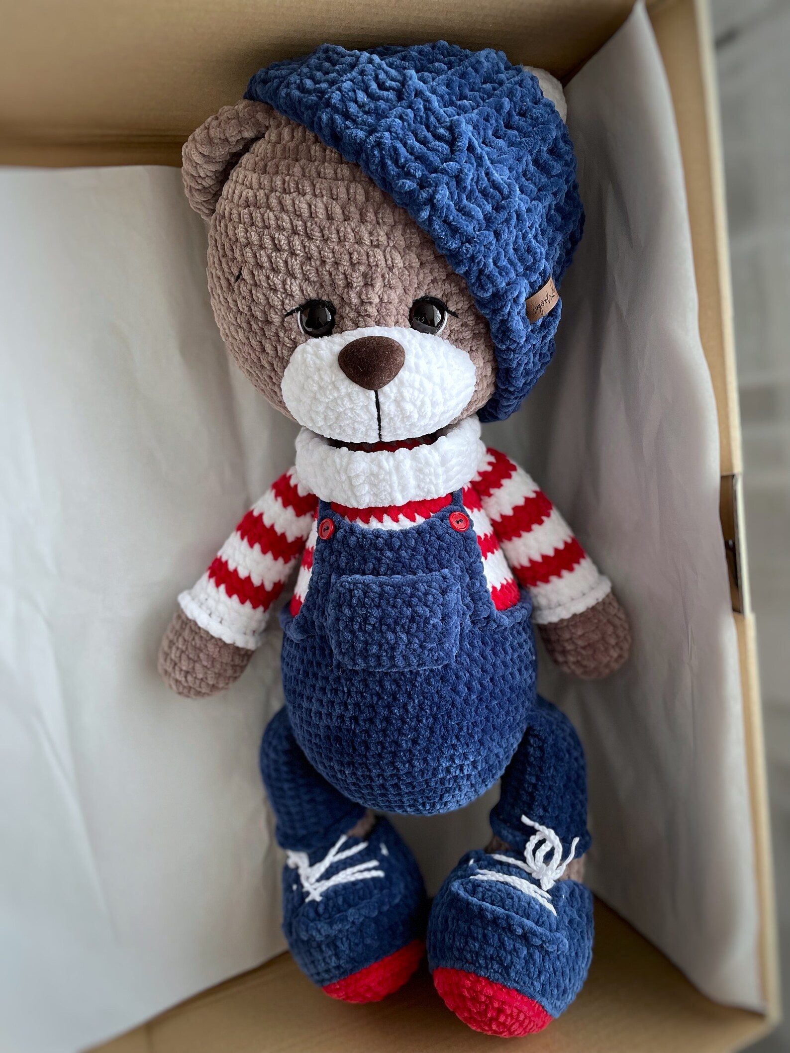Plush Teddy Bear for Boy Cuddly Toy for Newborn Cute Welcome - Etsy