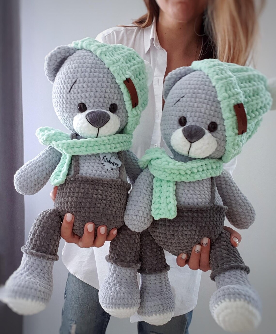Plush Teddy Bear for Boy, Cuddly Toy for Newborn, Cute Welcome Baby ...