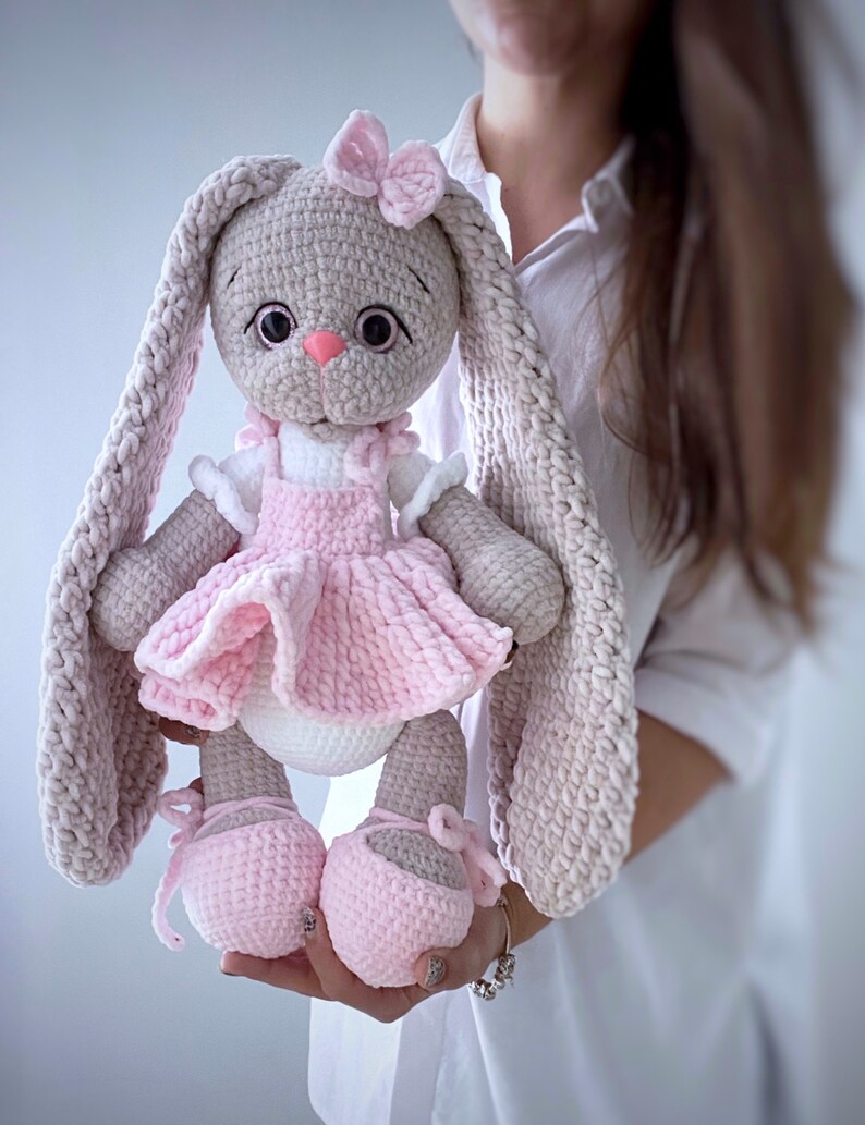 Big Plush Bunny in Dress Sweet Bunny for Girls Memory Gift - Etsy