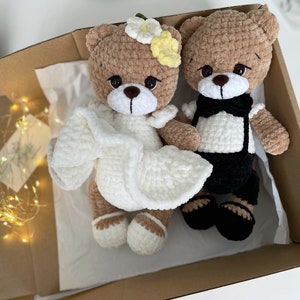 Wedding Bears, Crochet Wedding Couple Wedding Gift, Teddy Bears ...