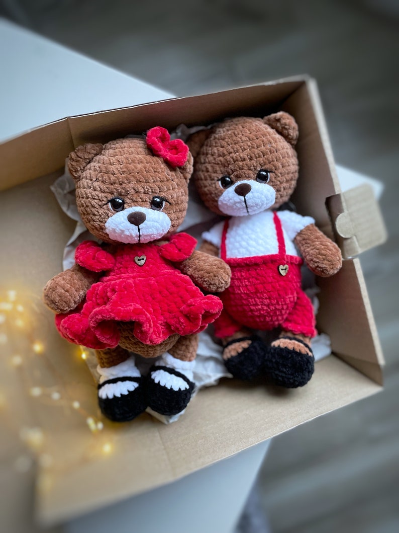 Christmas Teddy Bears Cute Couple Teddy Bears First - Etsy