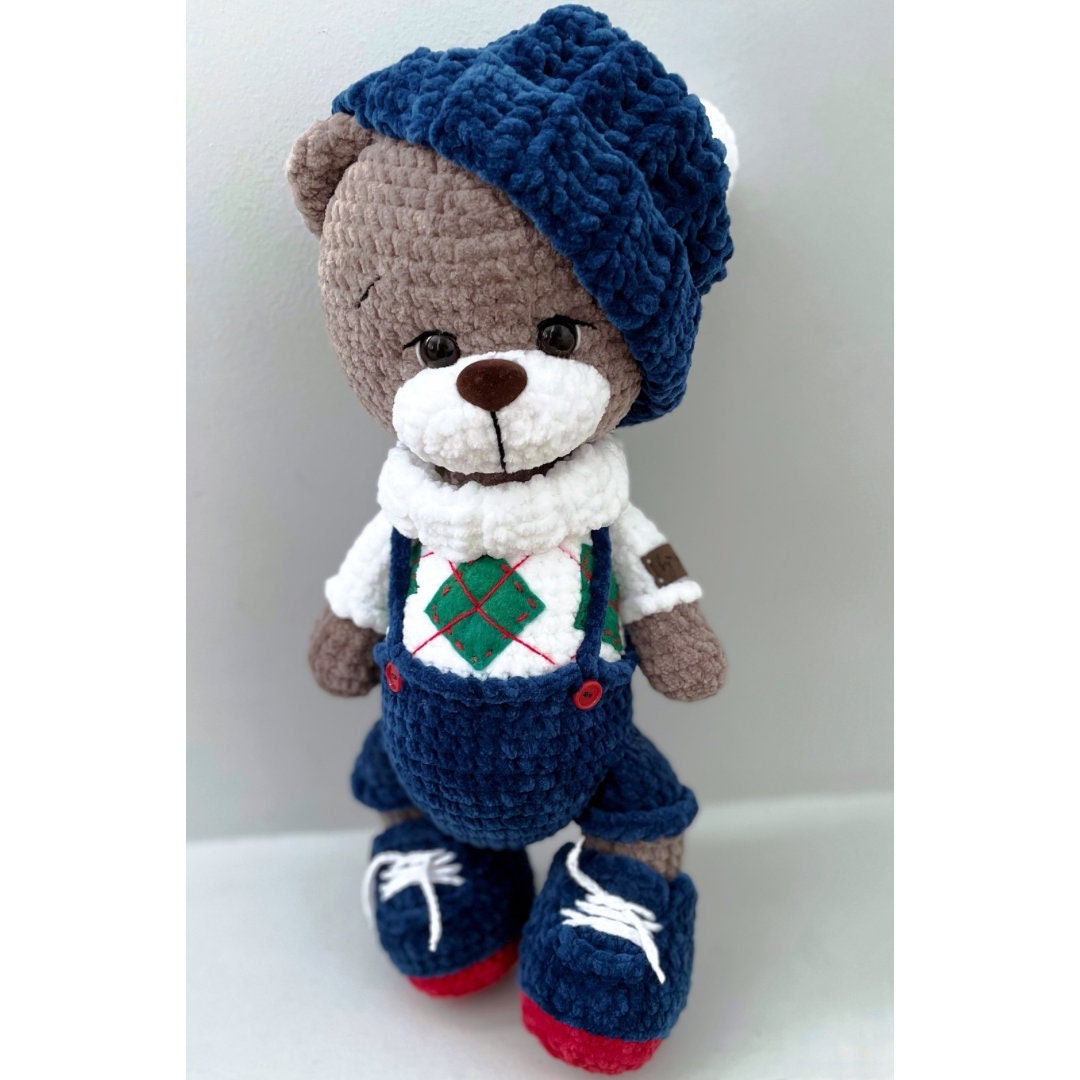 Plush Teddy Bear for Boy, Cuddly Toy for Newborn, Cute Welcome Baby ...