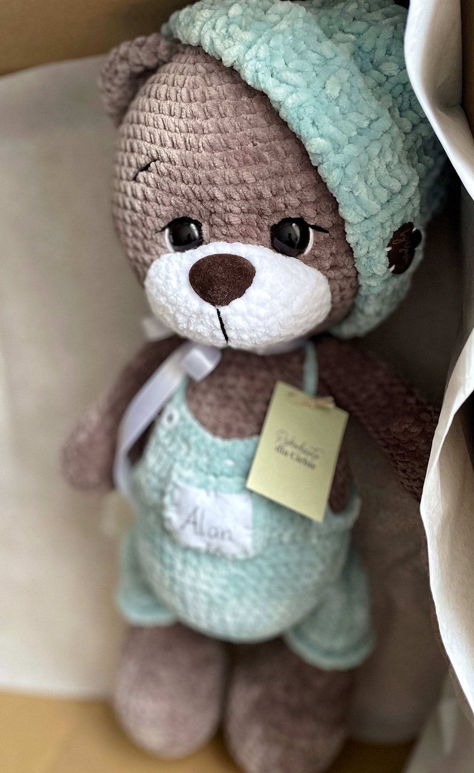 Plush Teddy Bear for Boy Cuddly Toy for Newborn Cute Welcome - Etsy