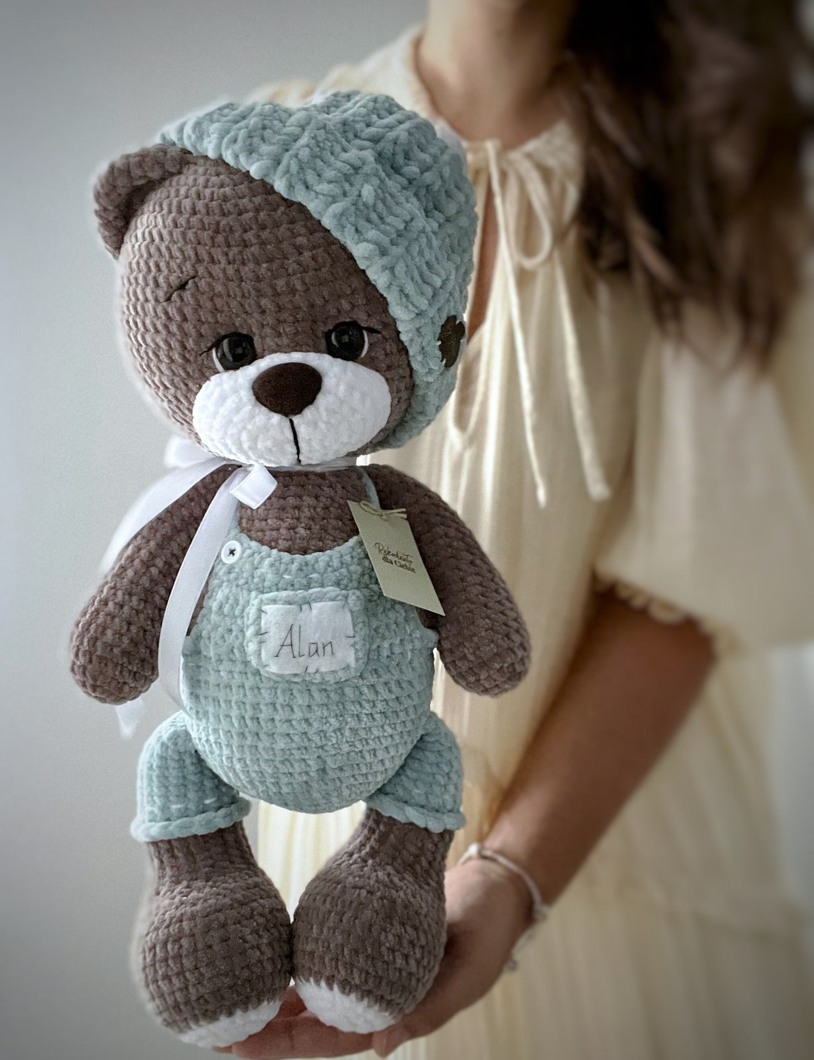 Plush Teddy Bear for Boy Cuddly Toy for Newborn Cute Welcome - Etsy
