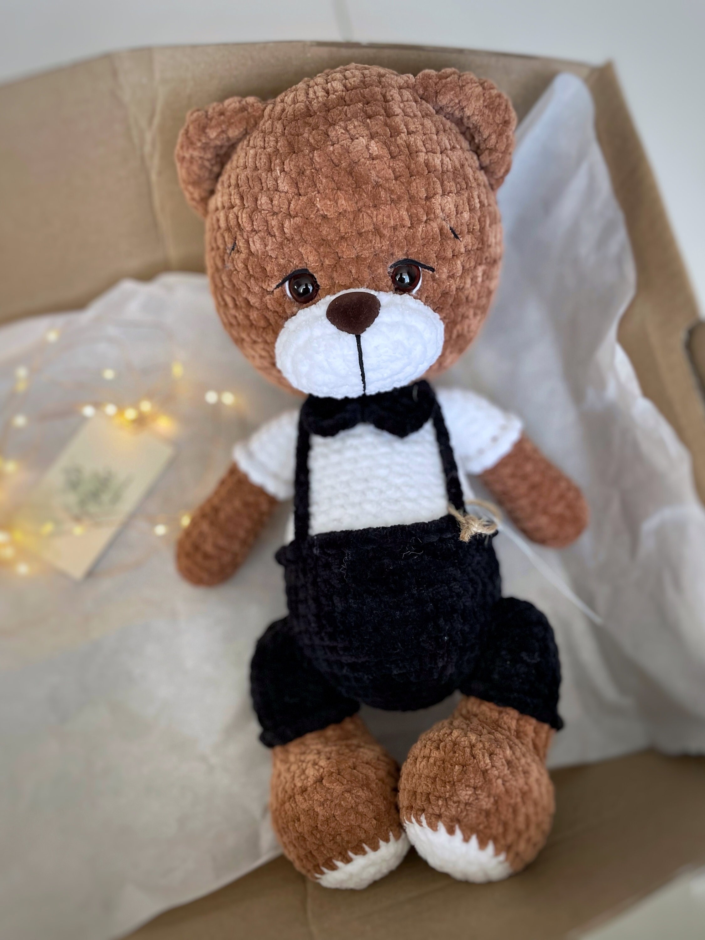 Plush Teddy Bear for Boy, Cuddly Toy for Newborn, Cute Welcome Baby ...
