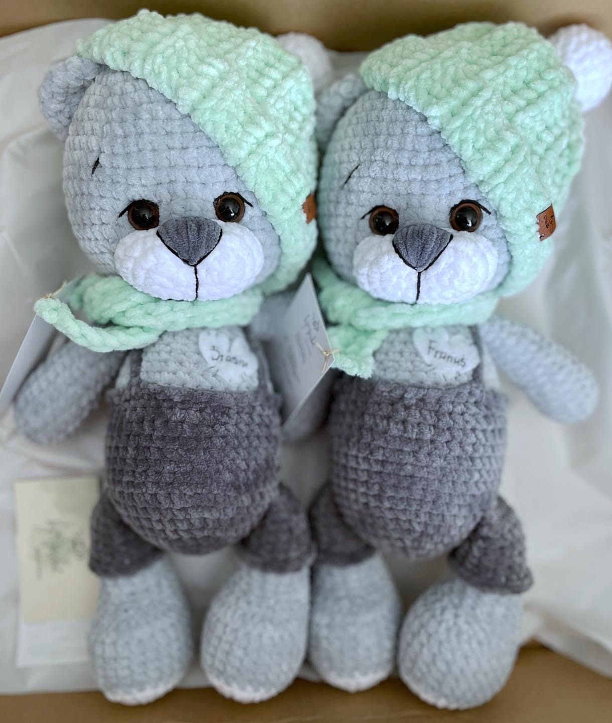 Plush Teddy Bear for Boy, Cuddly Toy for Newborn, Cute Welcome Baby ...