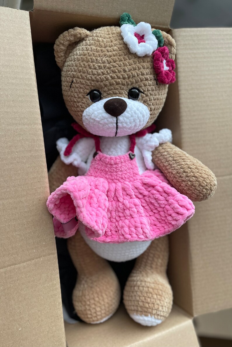 Plush Teddy Bear for Girl, Cuddly Toy for Newborn, Cute Welcome Baby ...