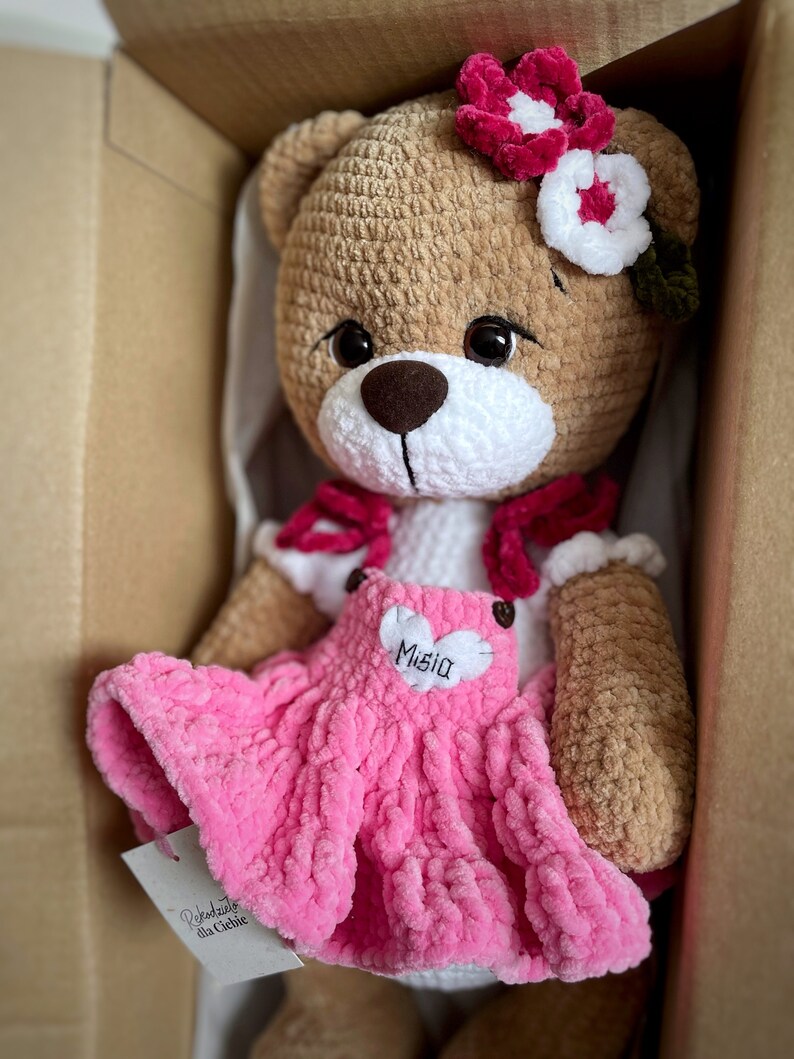 Plush Teddy Bear for Girl, Cuddly Toy for Newborn, Cute Welcome Baby ...