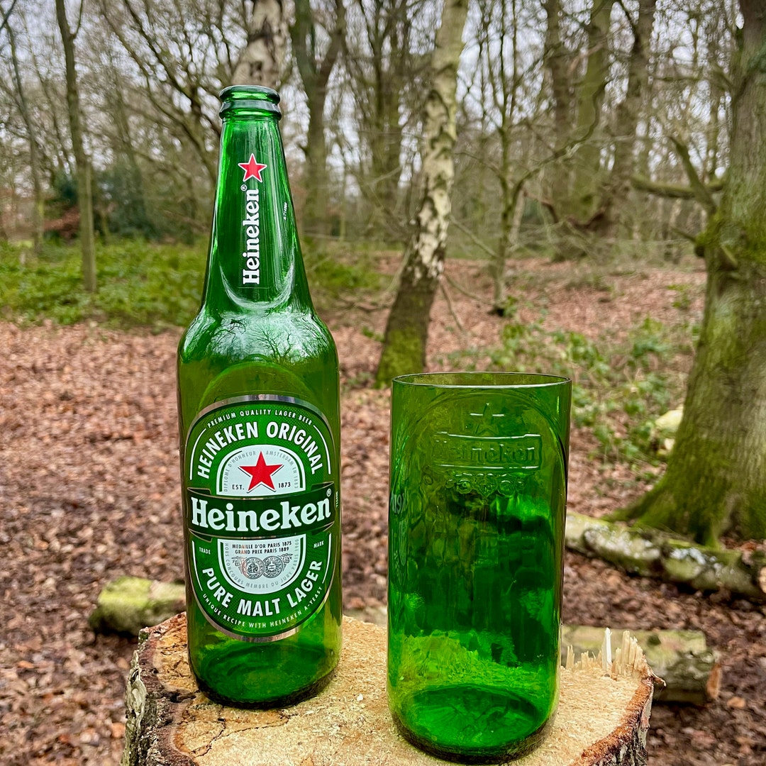 Beer Glass Upcycled Heineken Beer Glass Perfect Gift for Her - Etsy