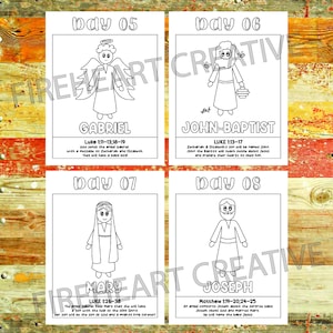 24 Printable Advent Coloring Sheets / Countdown to Christmas for Kids ...