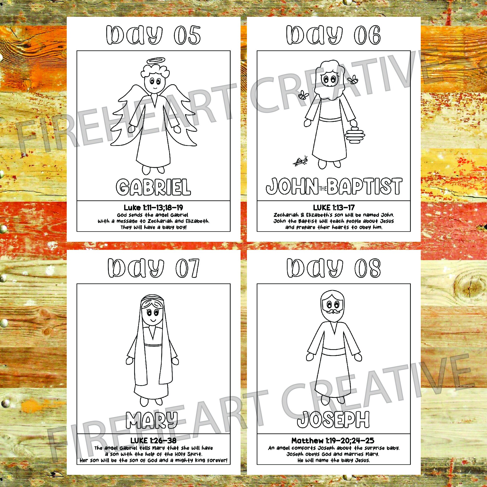 24 Printable Advent Coloring Sheets / Countdown to Christmas for Kids ...