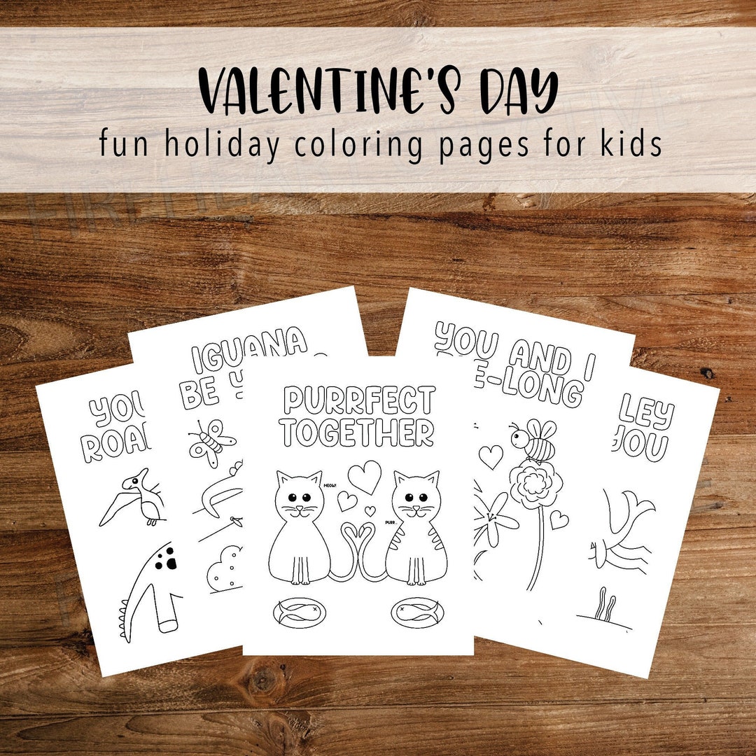 5 Printable Valentine's Day Coloring Pages / Valentine's Coloring ...