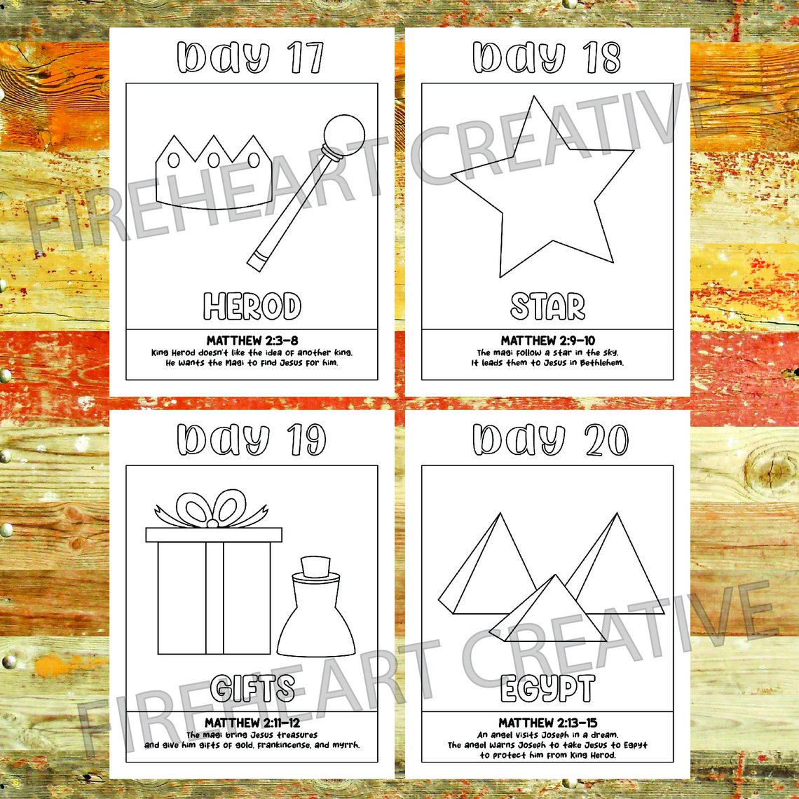 24 Printable Advent Coloring Sheets / Countdown to Christmas for Kids ...