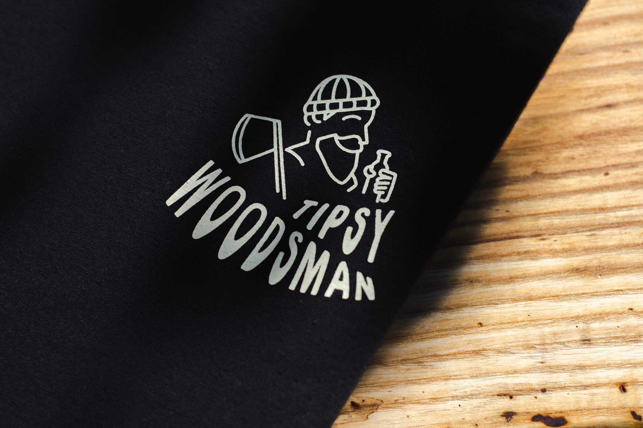 Tipsy Woodsman Signature Tee Black With Dark Light Green - Etsy