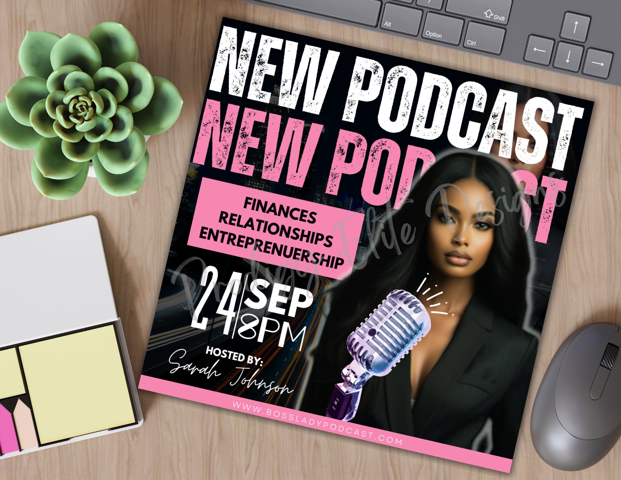 Podcast Flyer Template, Canva Editable Design (DIY) - Etsy