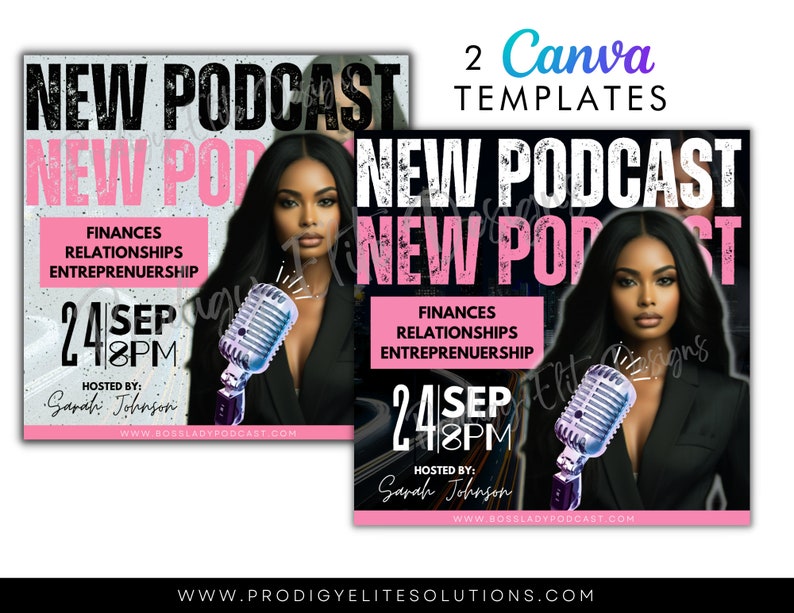 Podcast Flyer Template, Canva Editable Design (DIY) - Etsy