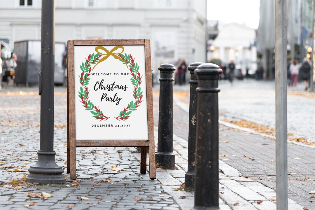 Editable Holiday Party Sign Digital Download - Etsy