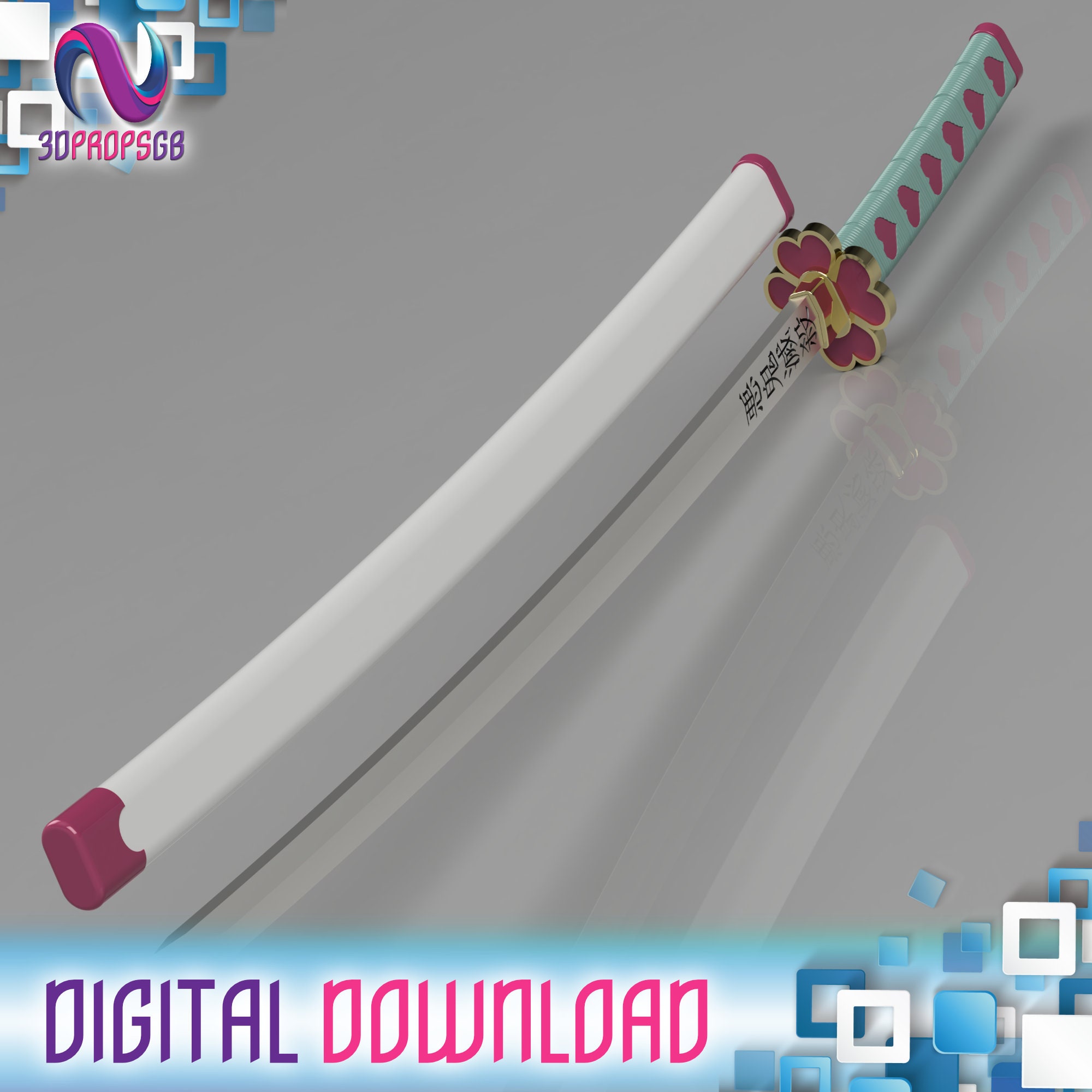 Mitsuri Kanroji Katana & Scabbard Digital Download - Etsy