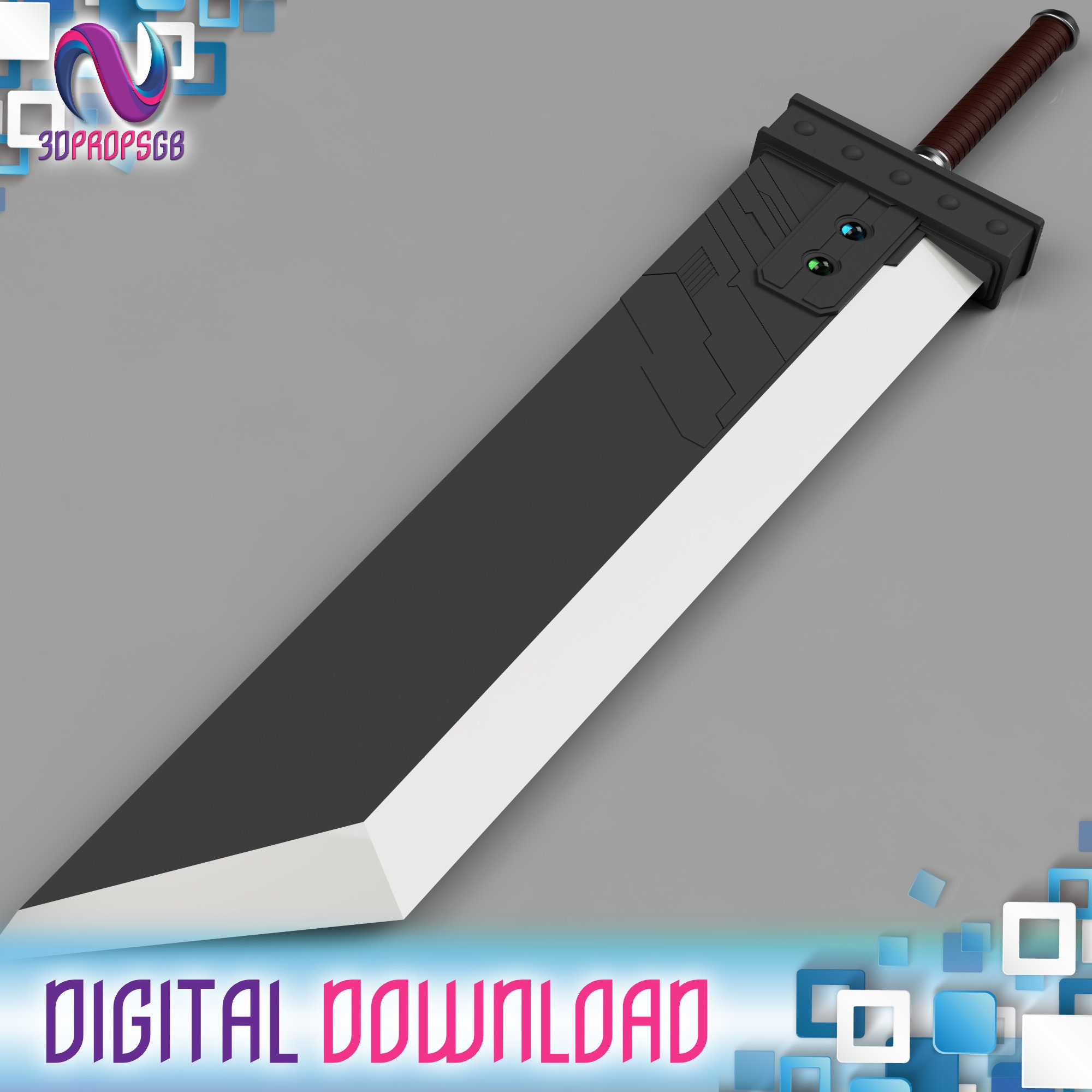 Final Fantasy 7: Cloud Buster Sword Digital Download - Etsy
