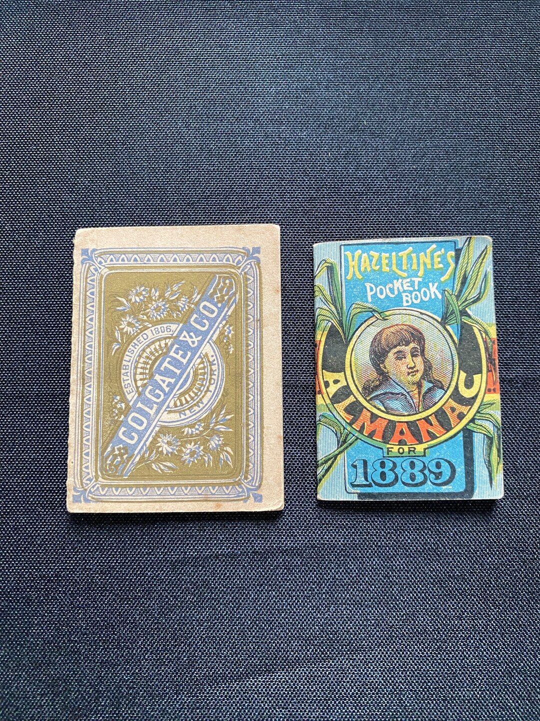Antique Hazeltines 1889 Pocket Almanac and 1883 Colgate Co Calendar - Etsy