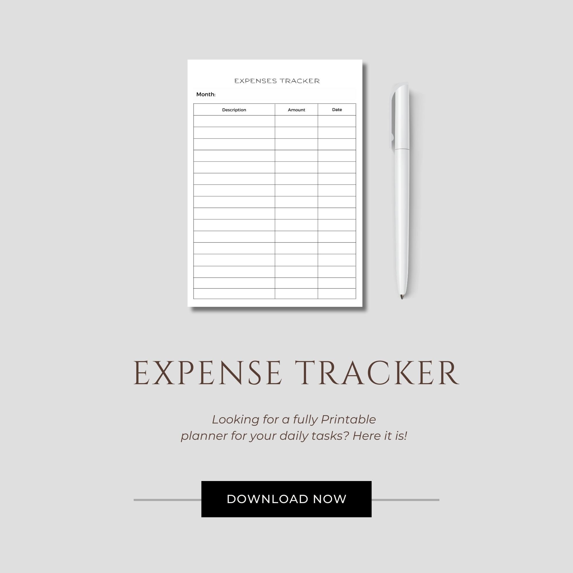 Printable Expense Planner Spending Log Spending Tracker Expense Tracker ...