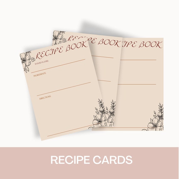 Printable recipe page | printable recipe | recipe card pdf | easy to ...