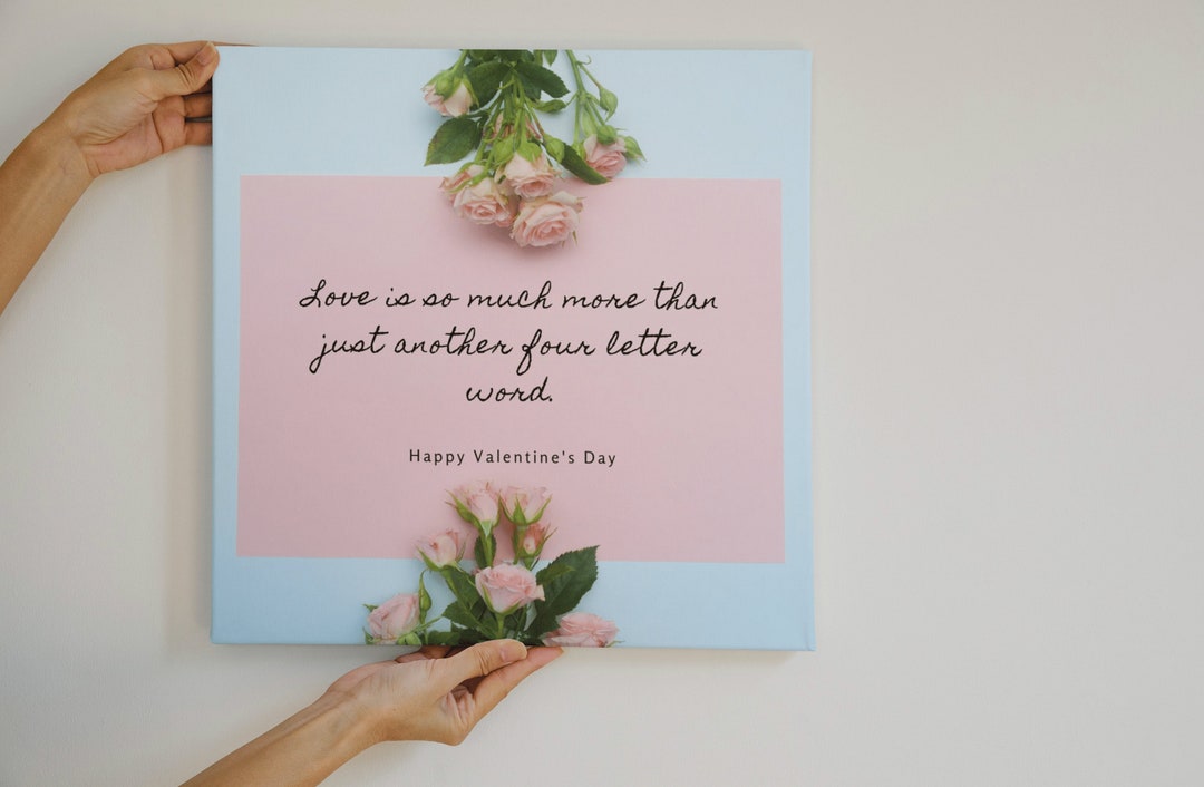 Heartfelt Inspirational Quote, Simple Heart Quote Wall Décor, Wall Art ...