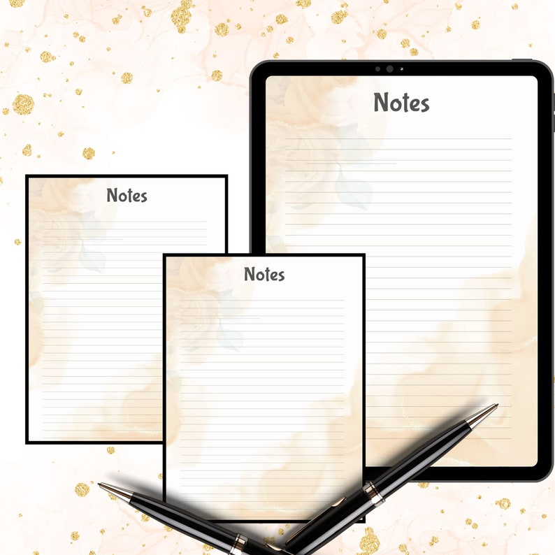 Printable Papernote Note Pages Printable Lined Notes Note Taking Letter ...