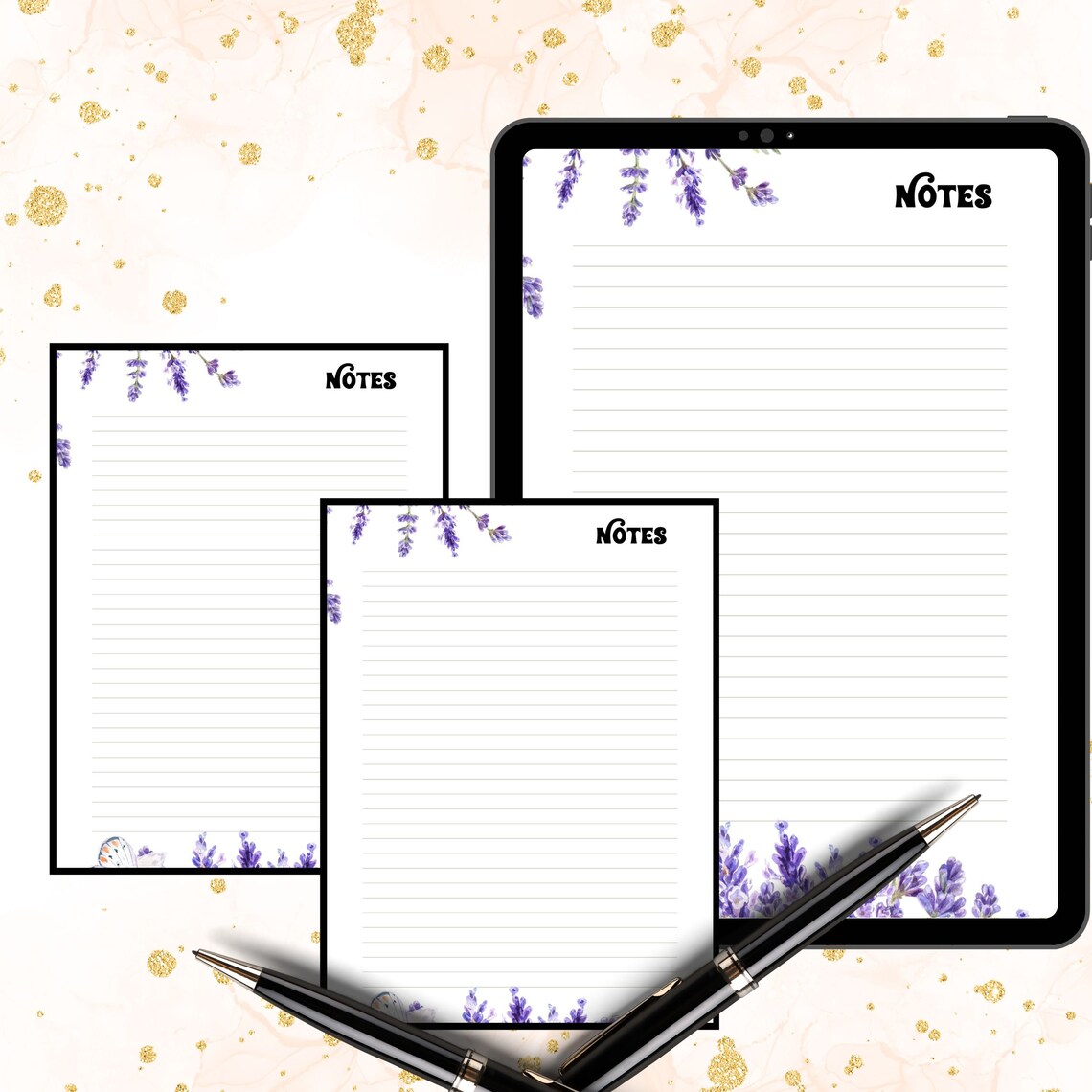 Printable Papernote Note Pages Printable Lined Notes - Etsy