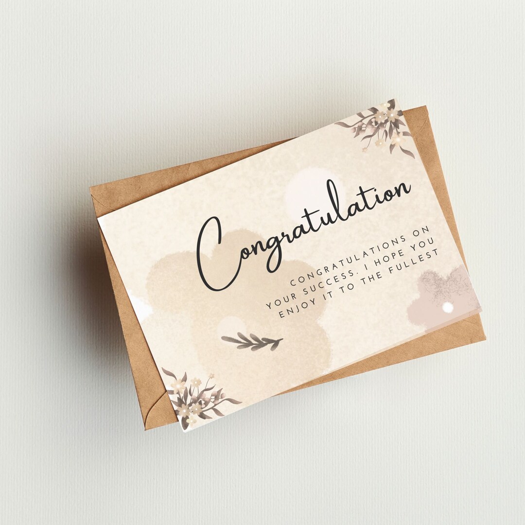 Personalised Congratulations Card, Congratulations Card, Personalised ...