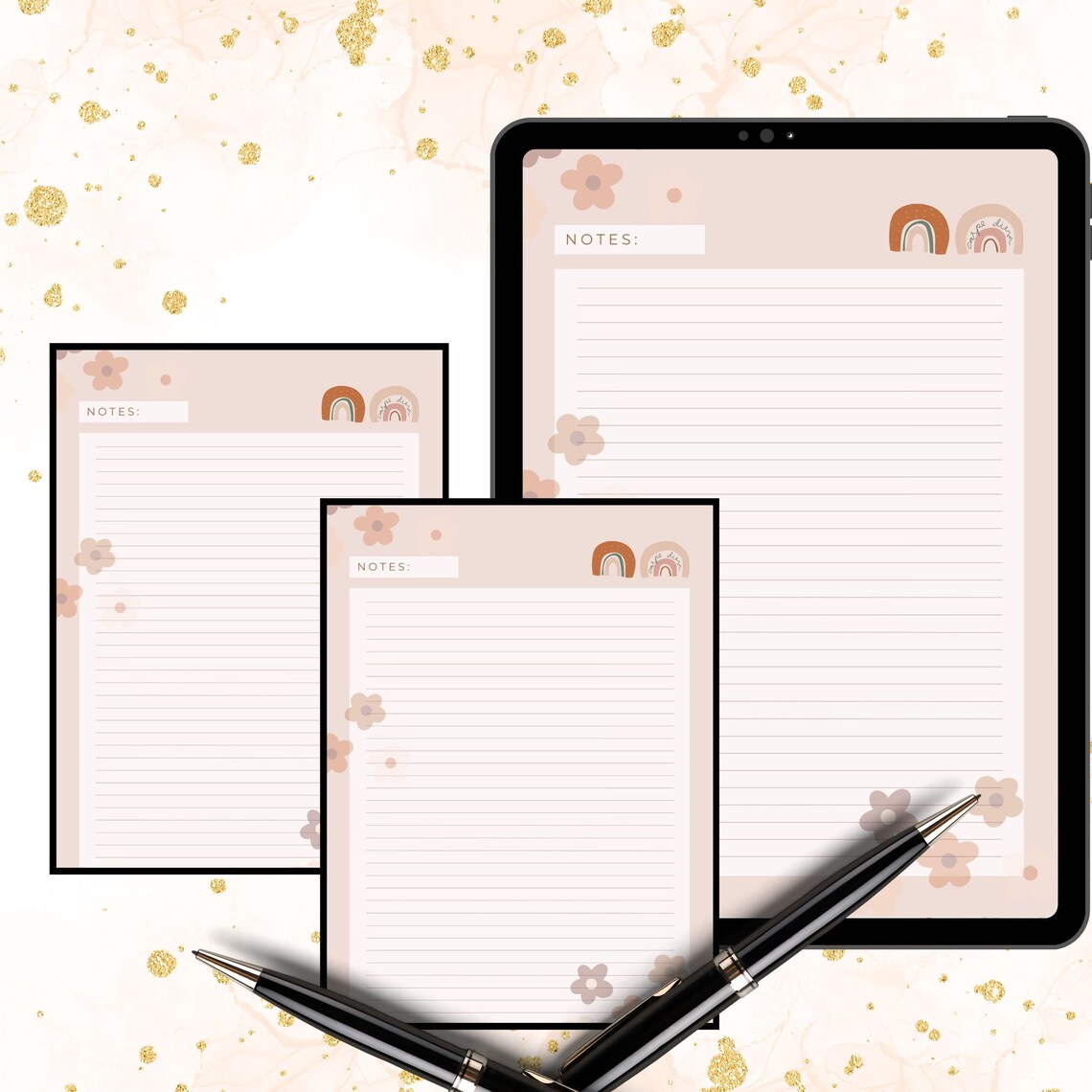 Printable Papernote Note Pages Printable Lined Notes - Etsy