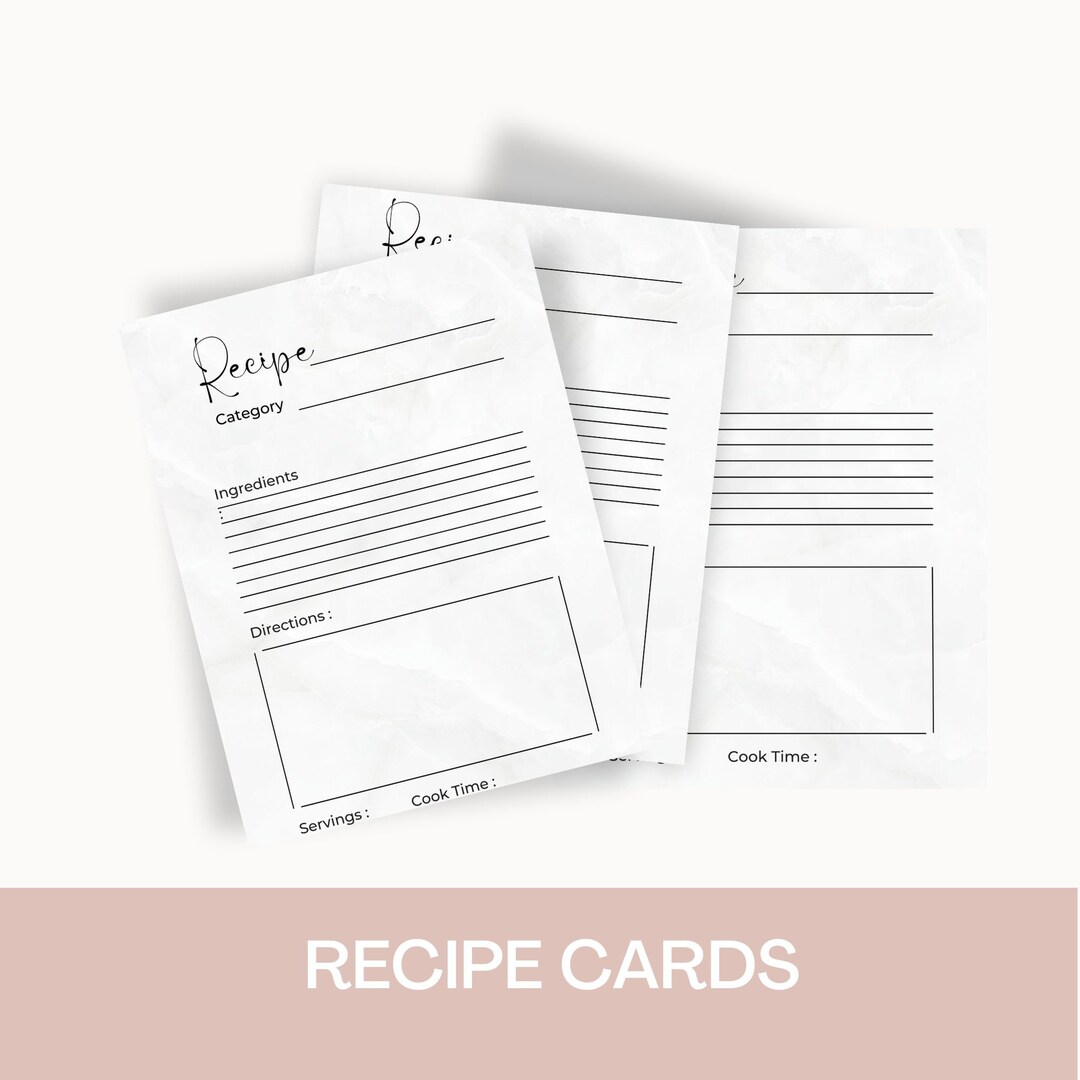 Printable Recipe Page | Printable Recipe | Recipe Card Pdf | Easy to ...