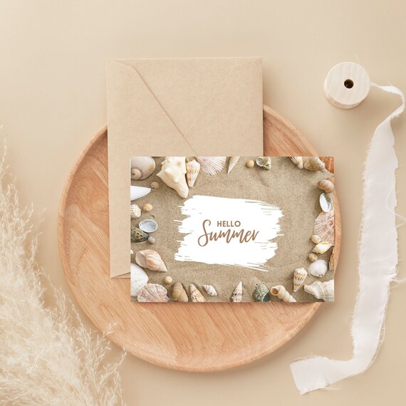 Hello summer card | downloadable cad | digital greeting | happy summer ...