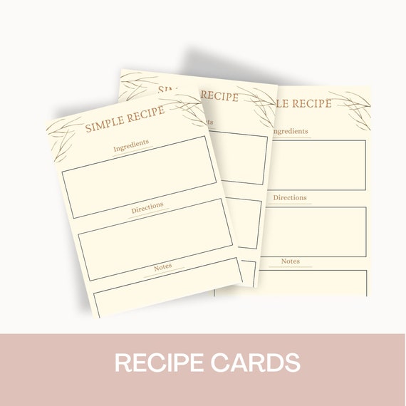 Printable recipe page | printable recipe | recipe card pdf | easy to ...