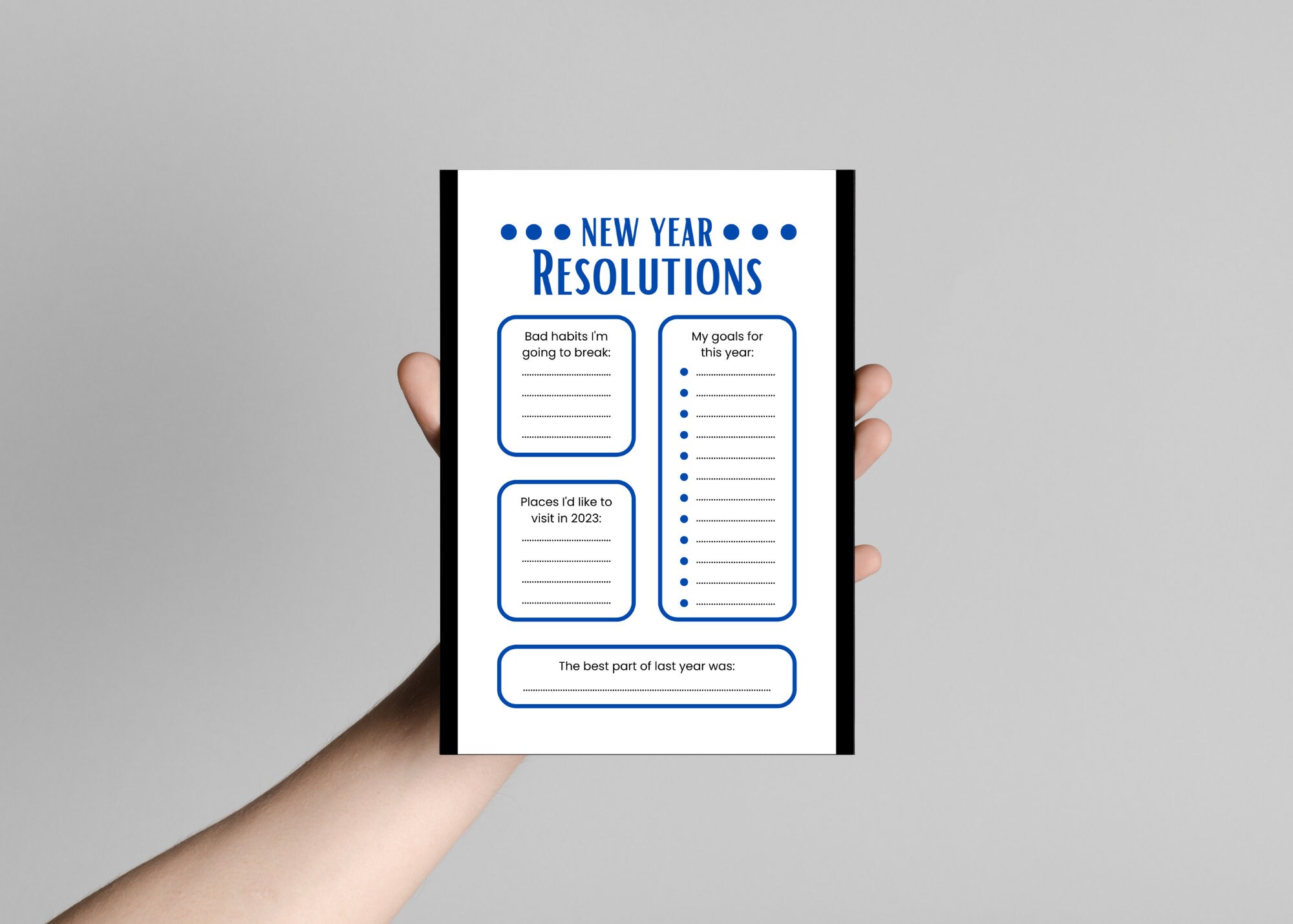 New Year's Printables 2024 Year in Review 2024 Resolutions New Year's ...