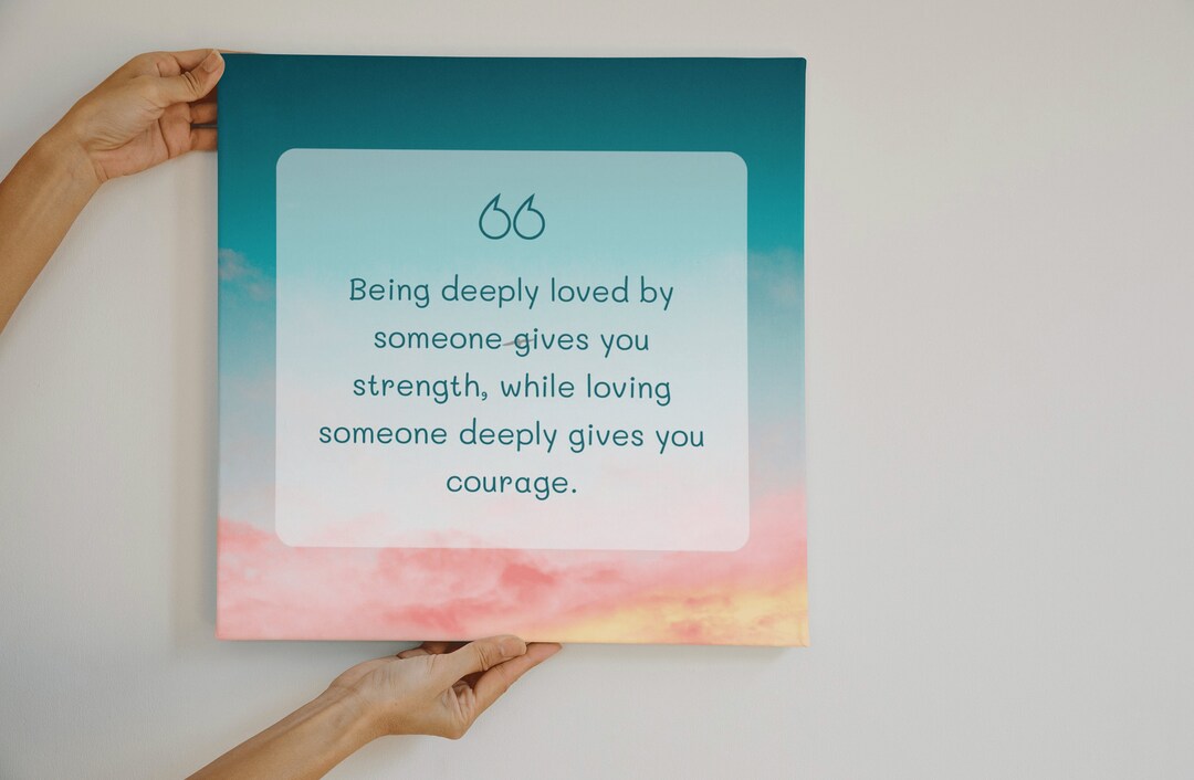 Minimalist Heartfelt Wall Décor, Simple Heart Quote Wall Art Design ...