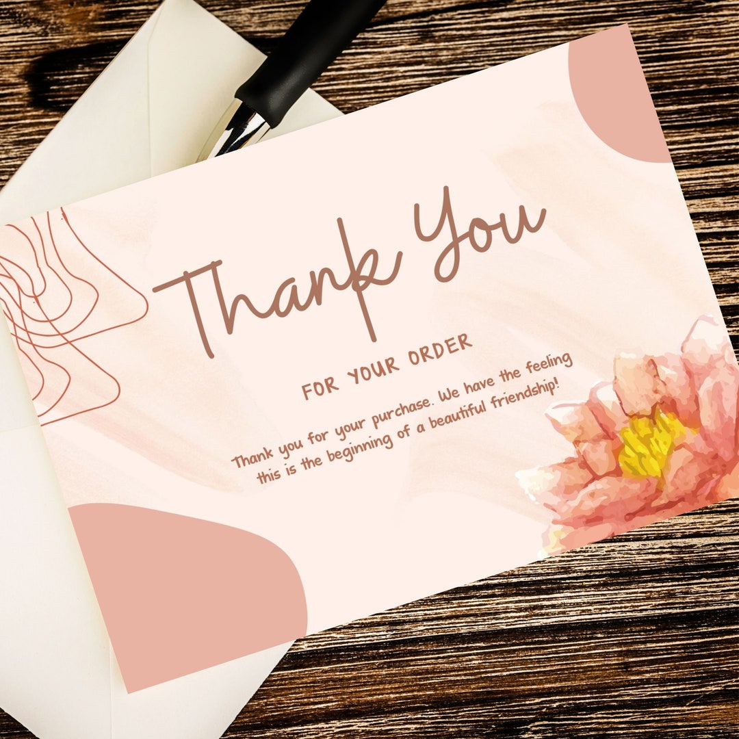 Printable Thank You Cards, Thank You Printable, Modern Thank You, Small ...